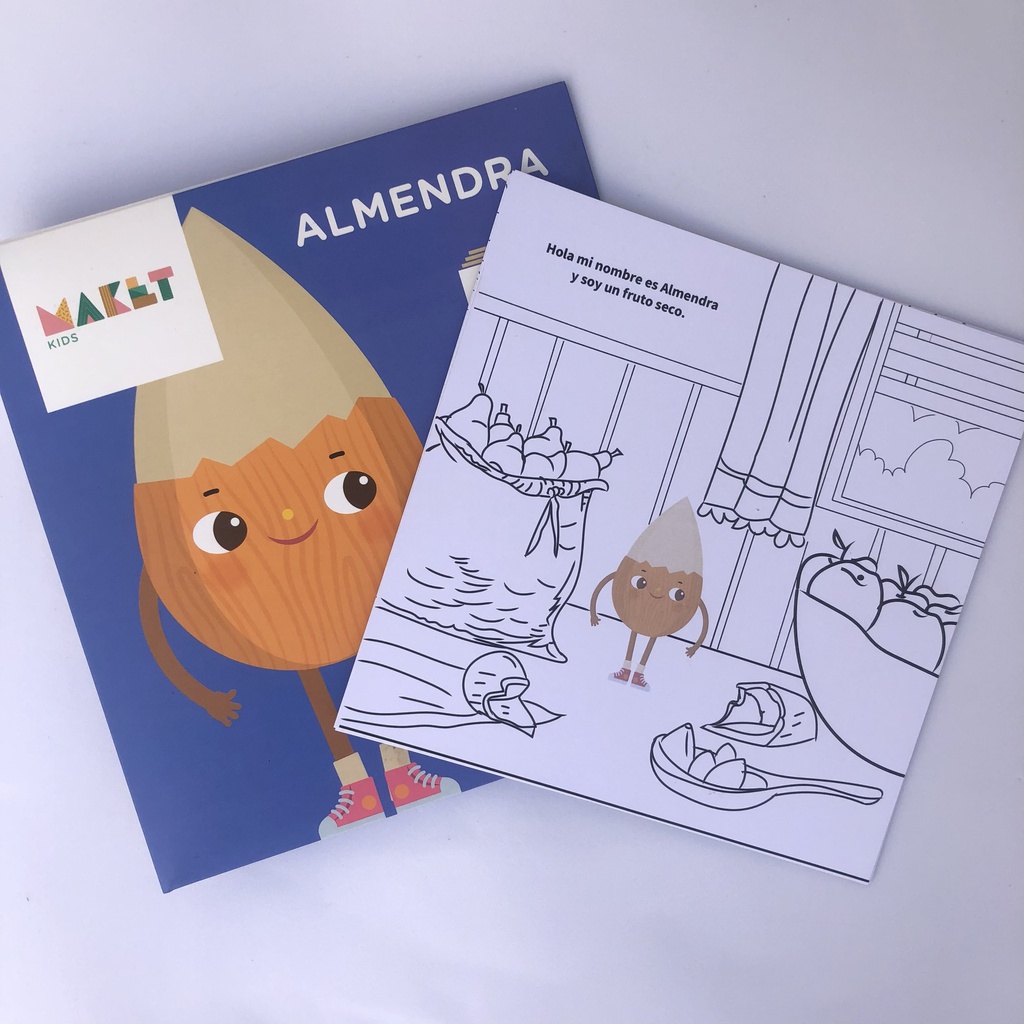 Lamina para colorear Almendra MAKET KIDS | Peekaboo